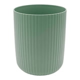 Mainstays Plastic Ribbed Wastebasket, 1.64 Gallon, Green, Durable ...