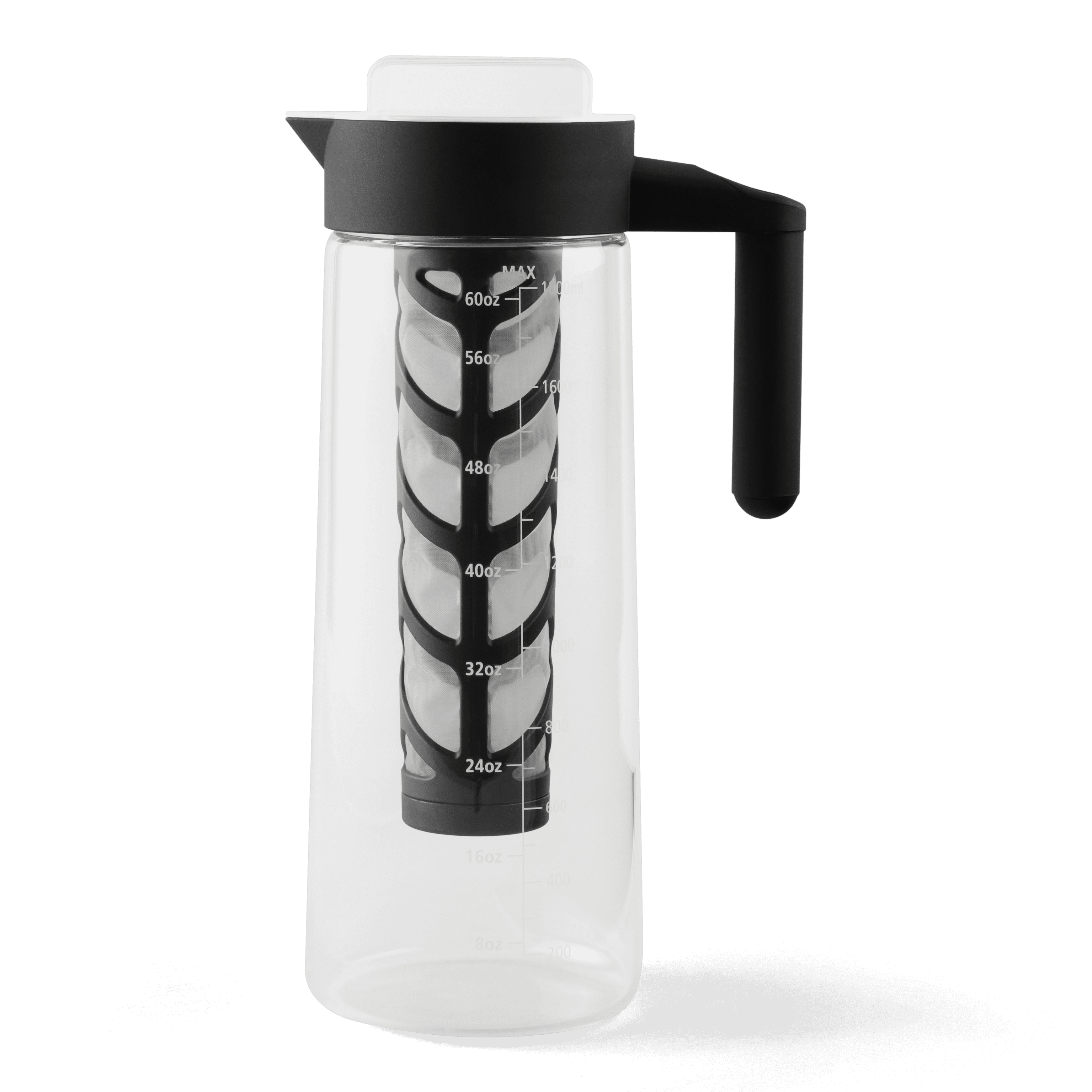 Mainstays 1.8L Glass Cold Brew Concentrate Pitcher with Mesh Filter for ...
