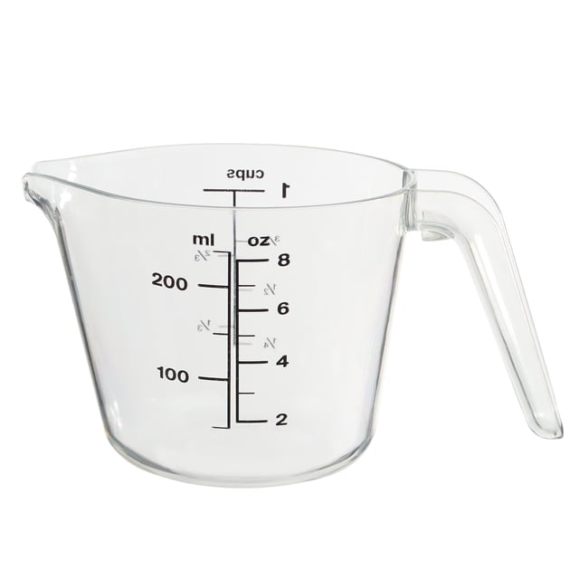 Mainstays 1 Cup Large Spout Plastic Measuring Cup, Clear - Walmart.com