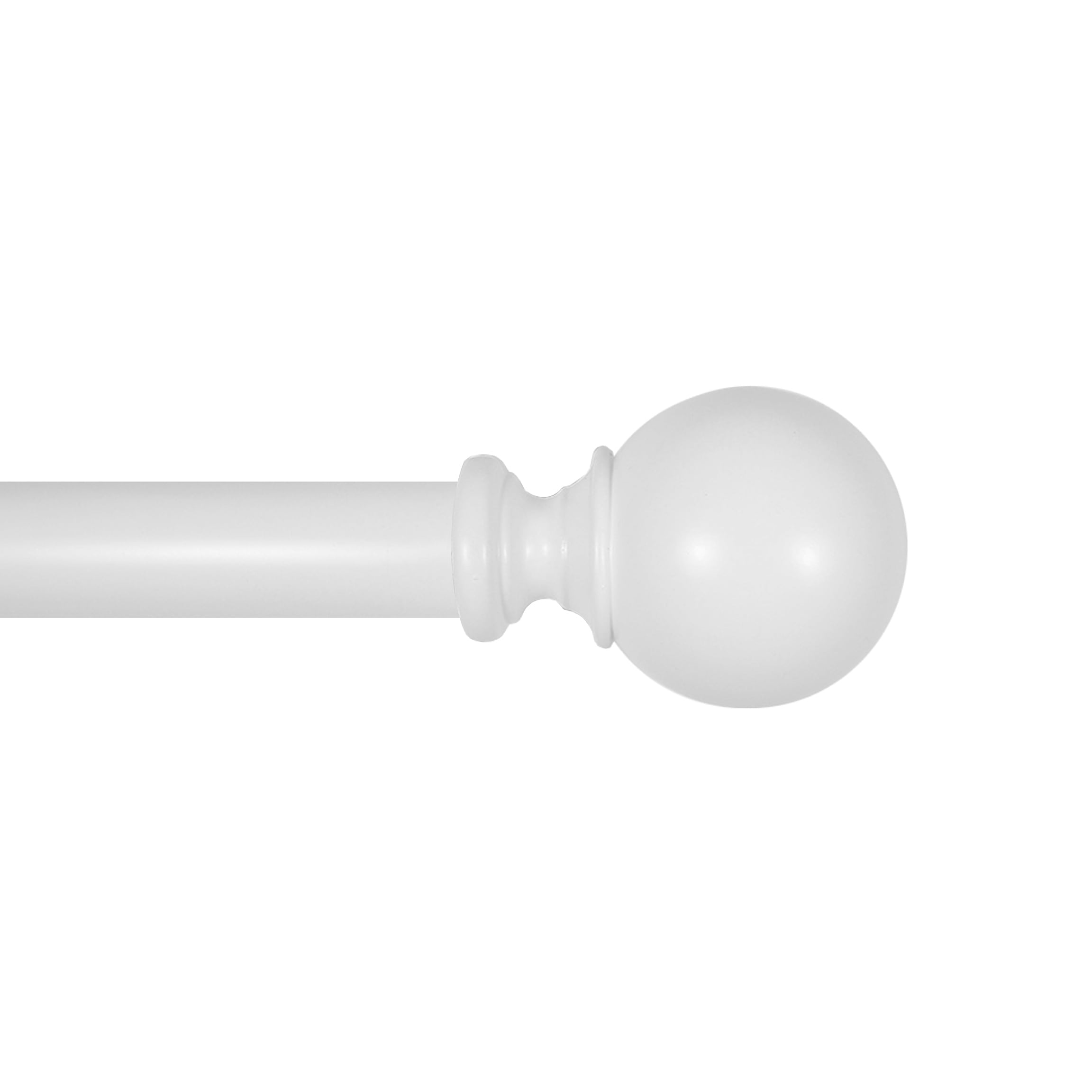 Mainstays 1" Diameter Decorative Curtain Rod with Ball Finial, White ...