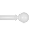 Mainstays 1" Diameter Decorative Curtain Rod with Ball Finial, White ...