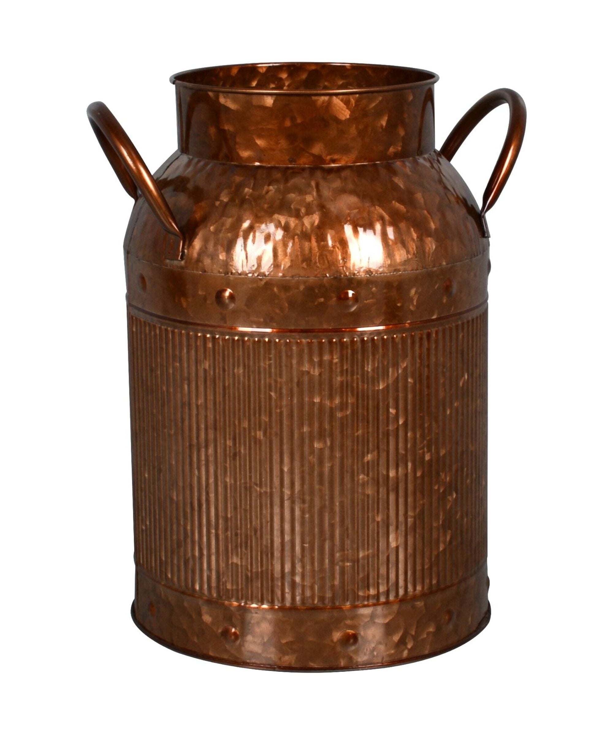 Mainstays 10.75" Rustic Copper Metal Decorative Planter Vase with ...