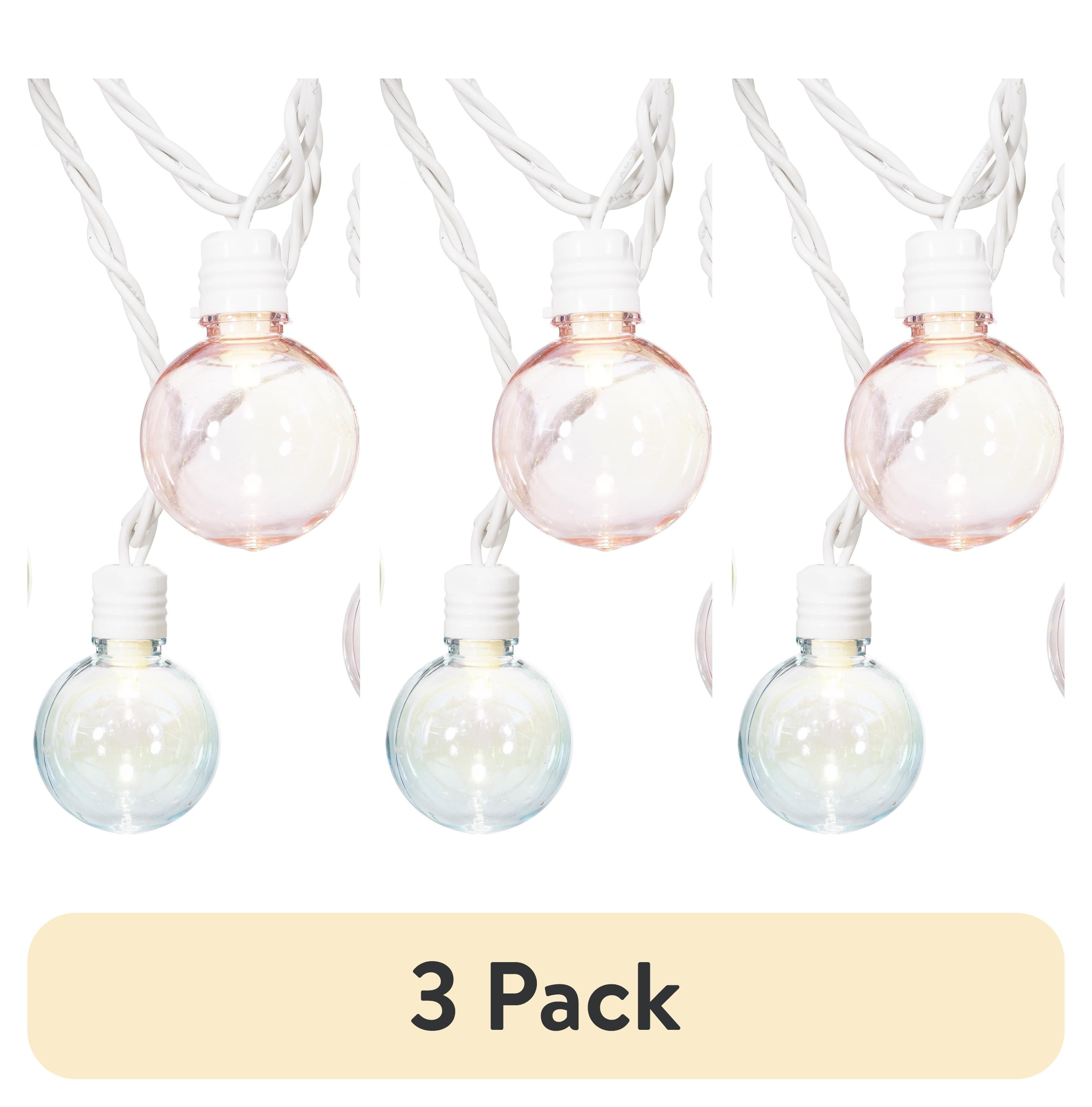 (3 pack) Mainstays 10-Count Indoor Outdoor Iridescent Warm White LED ...