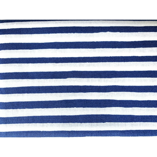 Mainstays 100% Cotton 1 Yard Precut Fabric Blue Stripe - Walmart.com