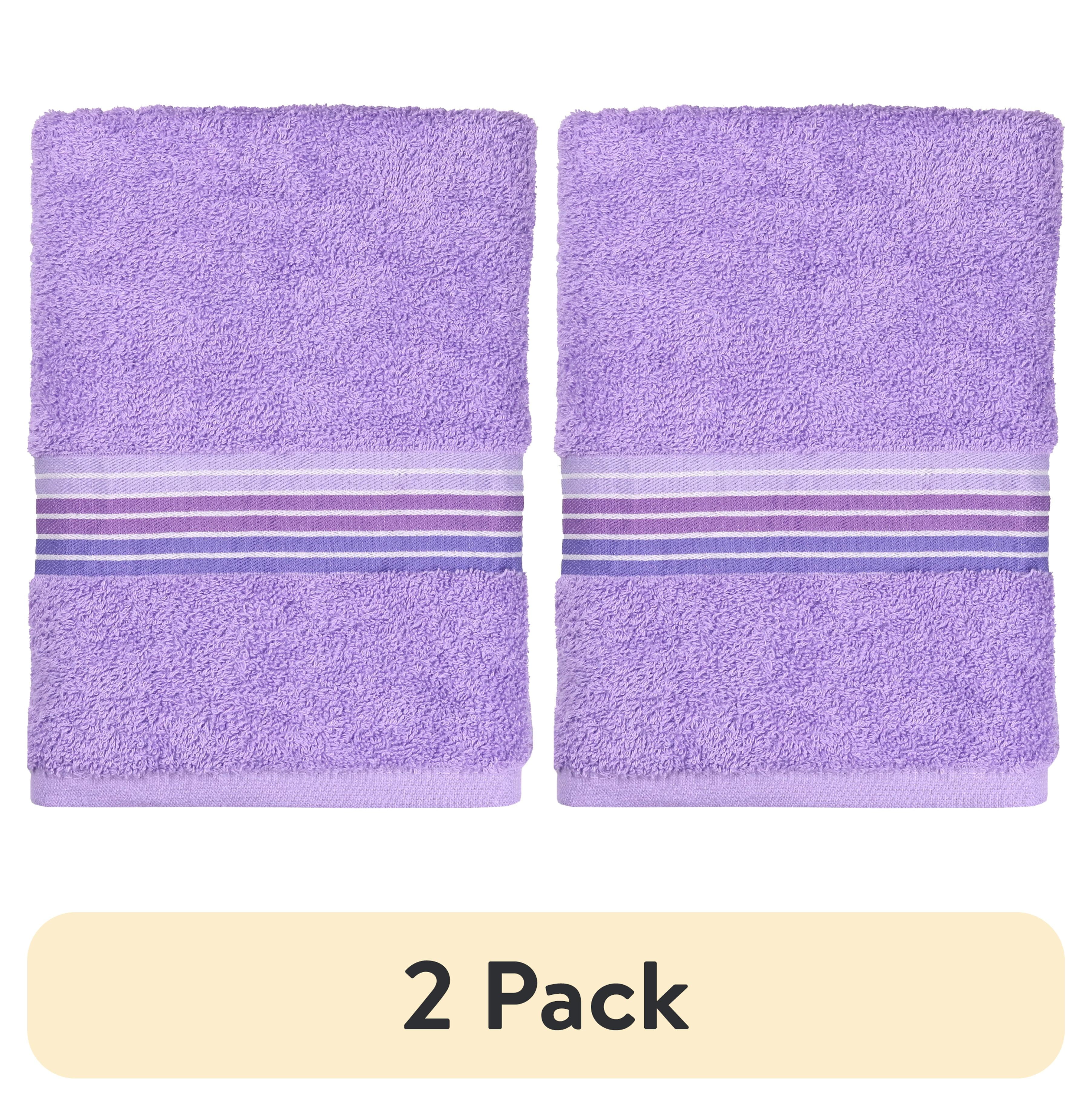 (2 pack) Mainstays 100% Cotton Bath Towel, Super Soft and highly ...