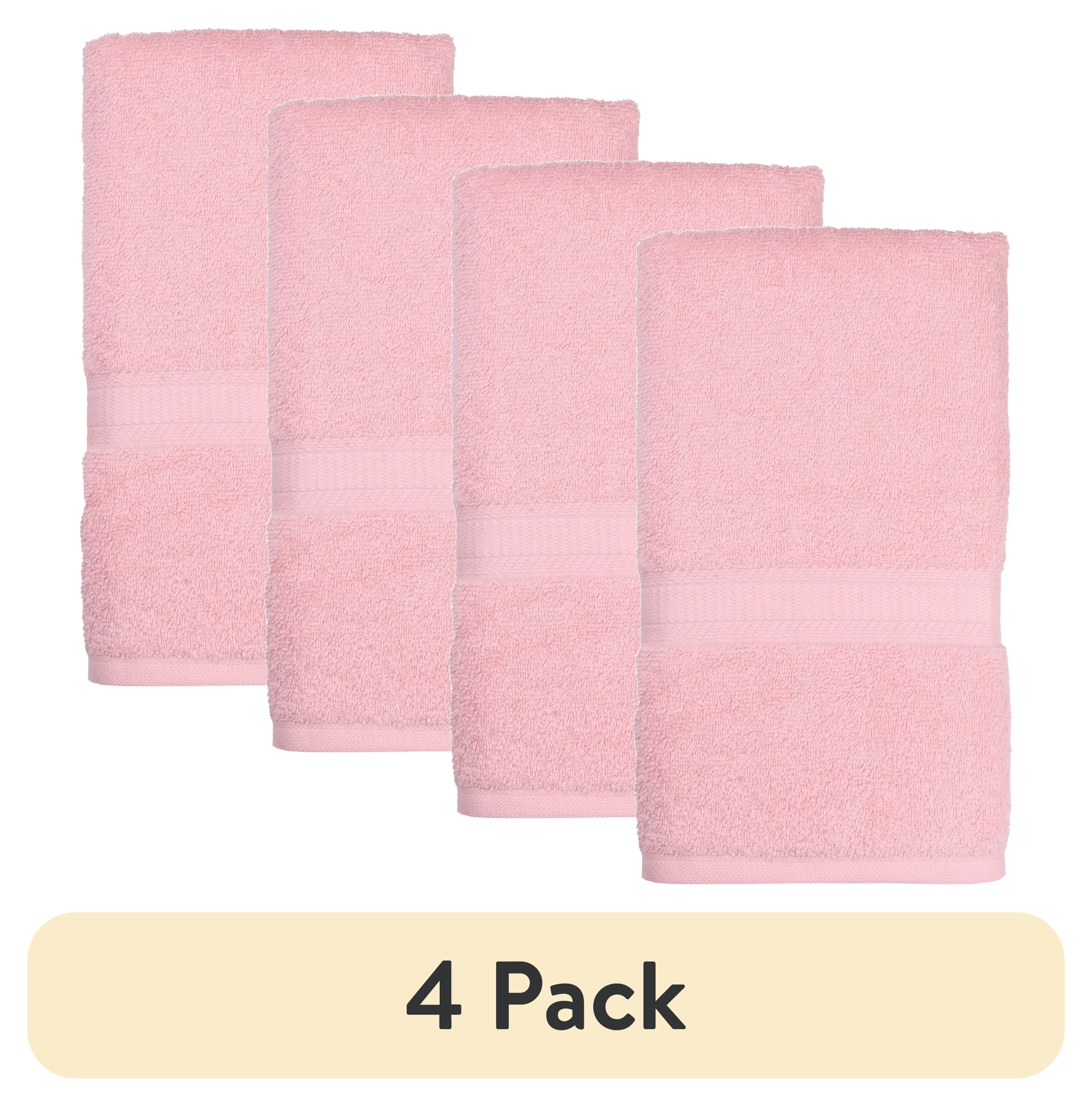 (4 pack) Mainstays 100% Cotton Hand Towel, Super Soft and highly ...