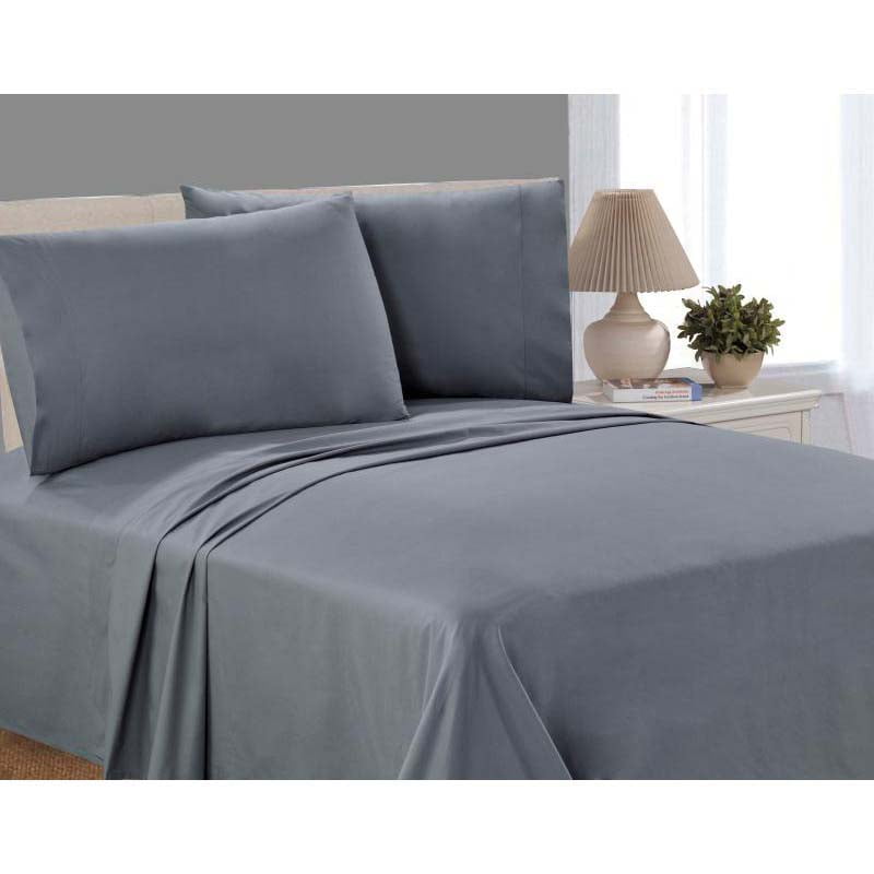 Mainstays 100% Cotton Percale, 200 Thread Count Sheet Set, Full ...