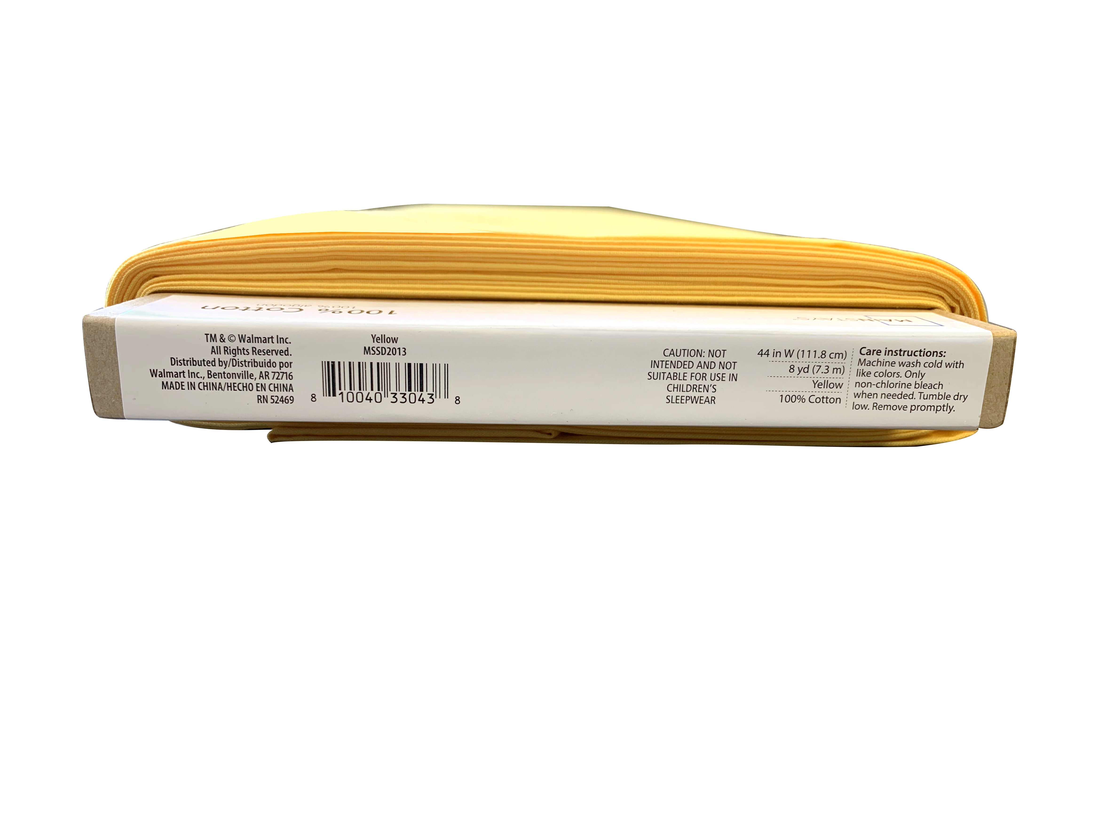 Mainstays 100% Cotton Solid Yellow, Quilt Crafts Fabric Cut By The Yard ...