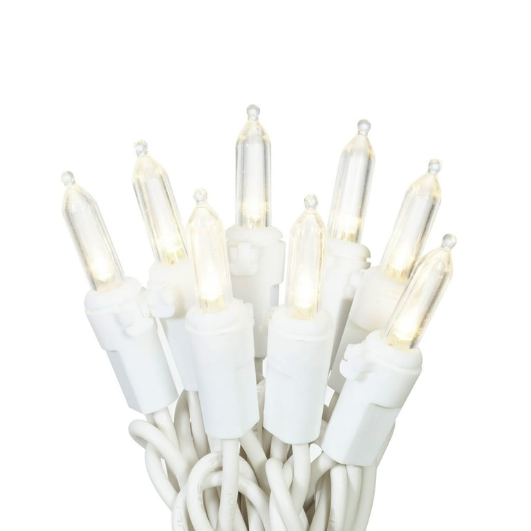 100 Mini Light String White Wire Light Northlight 100 Count 20.25 Ft