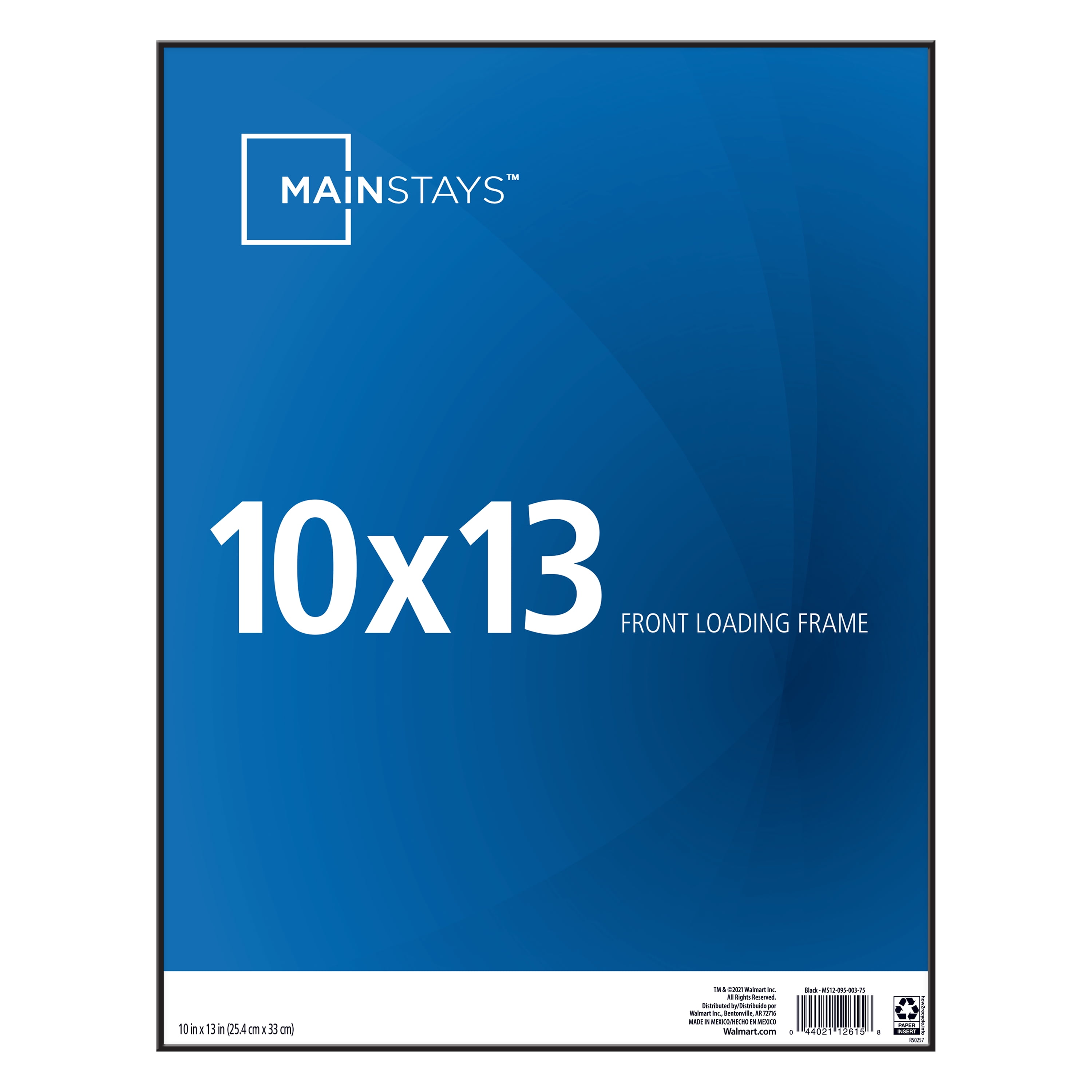 Mainstays 10x13 Front Loading Picture Frames, Black - Walmart.com