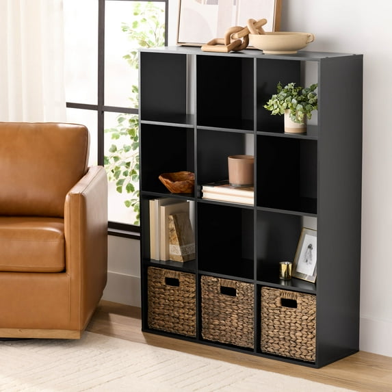 Mainstays 12 Cube Storage Organizer, Black - Walmart.com