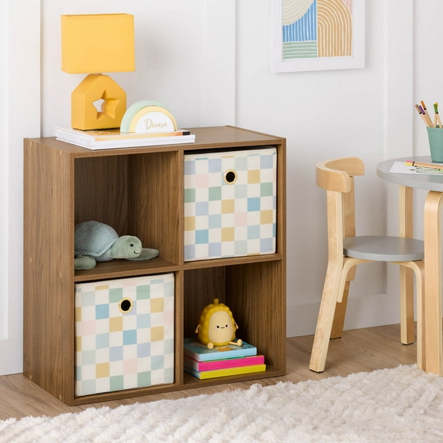 Mainstays 11" 4-Cube Storage Organizer, Warm Walnut - Walmart.com