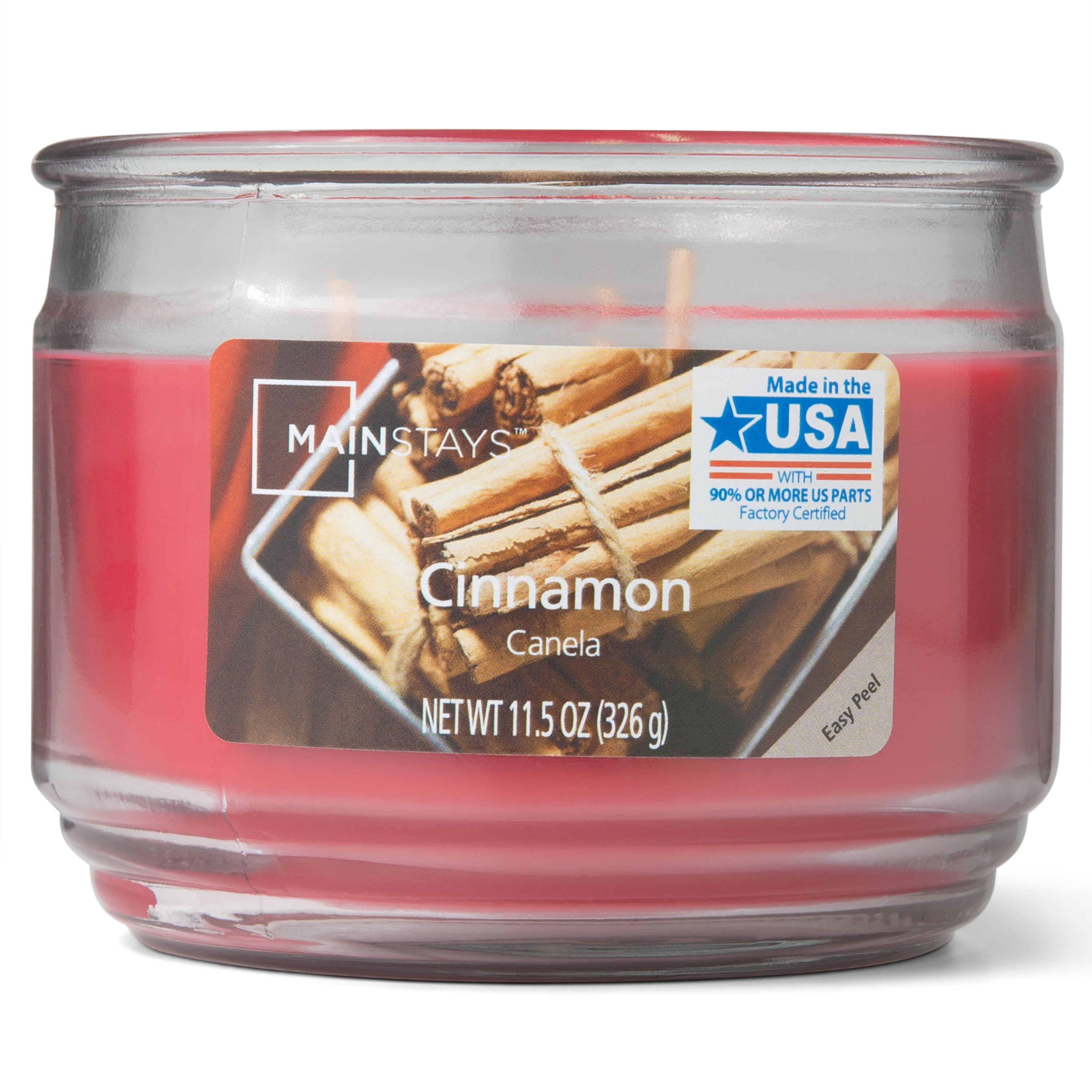 Mainstays 3-Wick Cinnamon Scented Candle - Aromas - Walmart.com