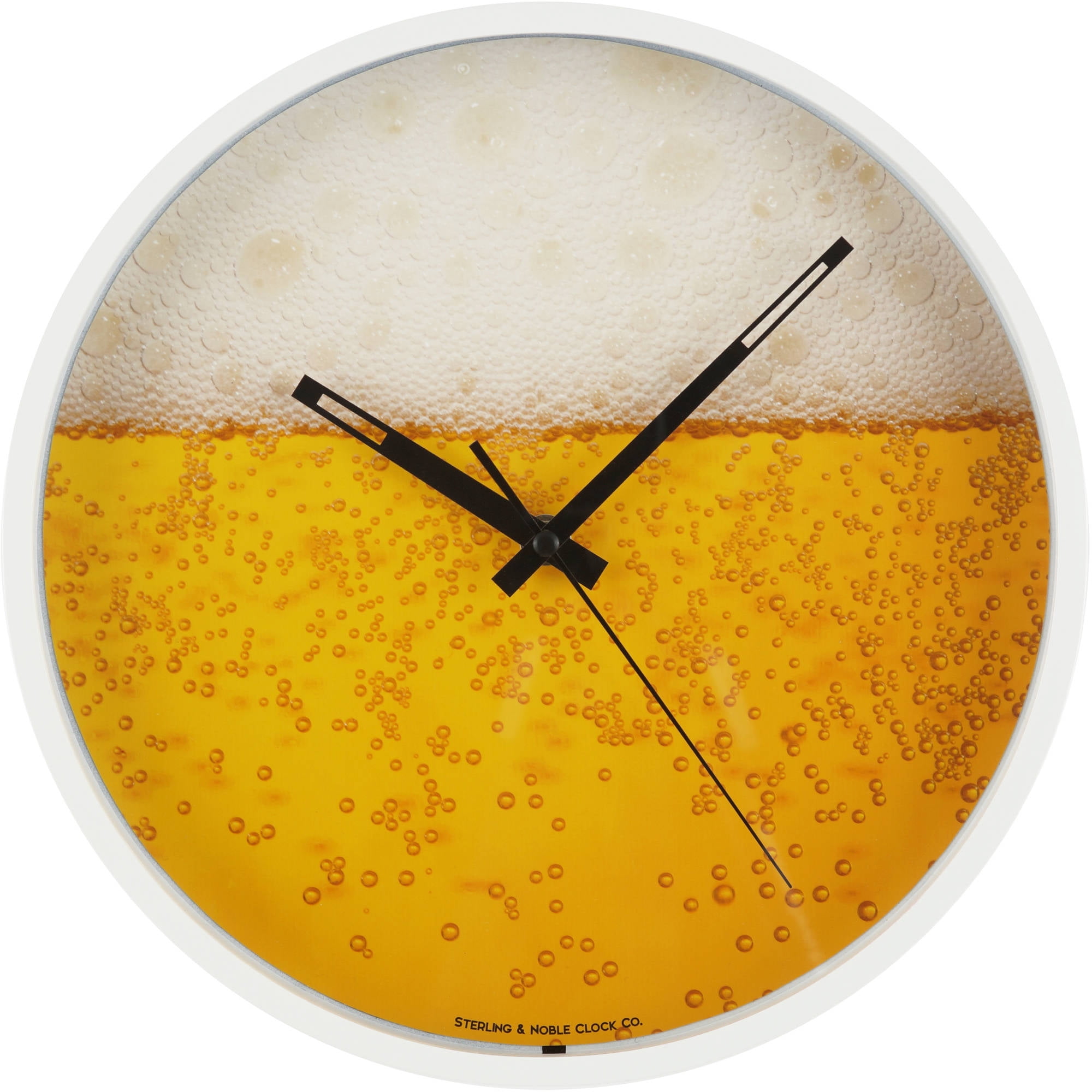 Mainstays 11.5in Round Beer Ale Analog Wall Clock with Quartz Movement ...