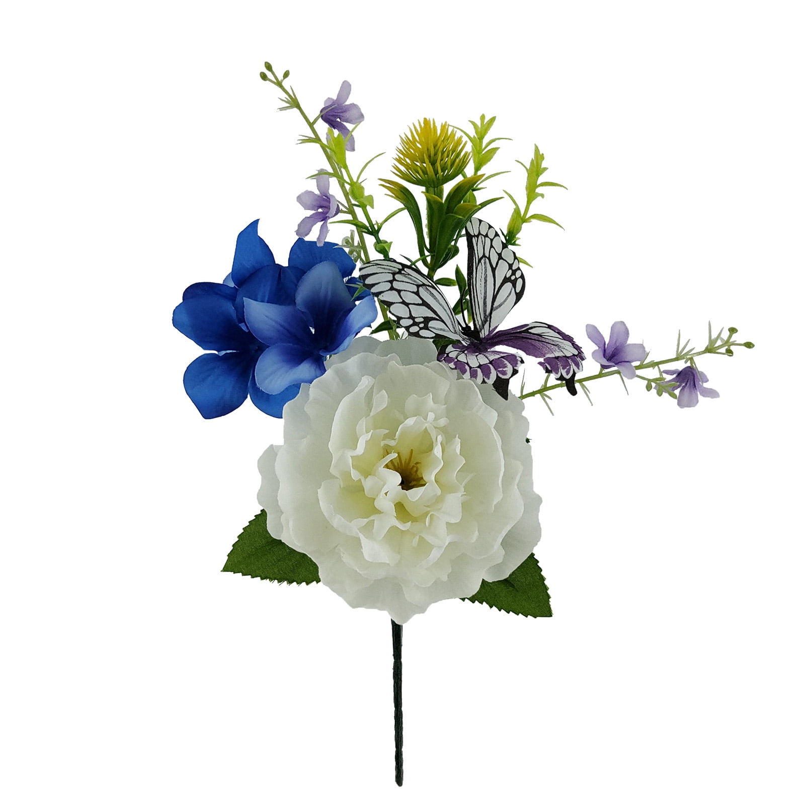 Mainstays 11.5 in Indoor Artificial White Peony Flower Pick for Home ...