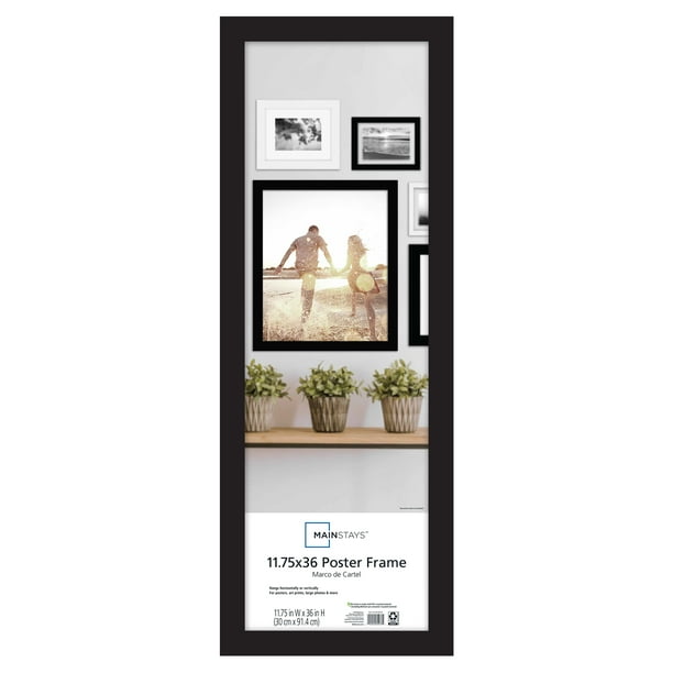 Mainstays 11.75 x 36 Wide Gallery Poster Frame, Black - Walmart Business Supplies