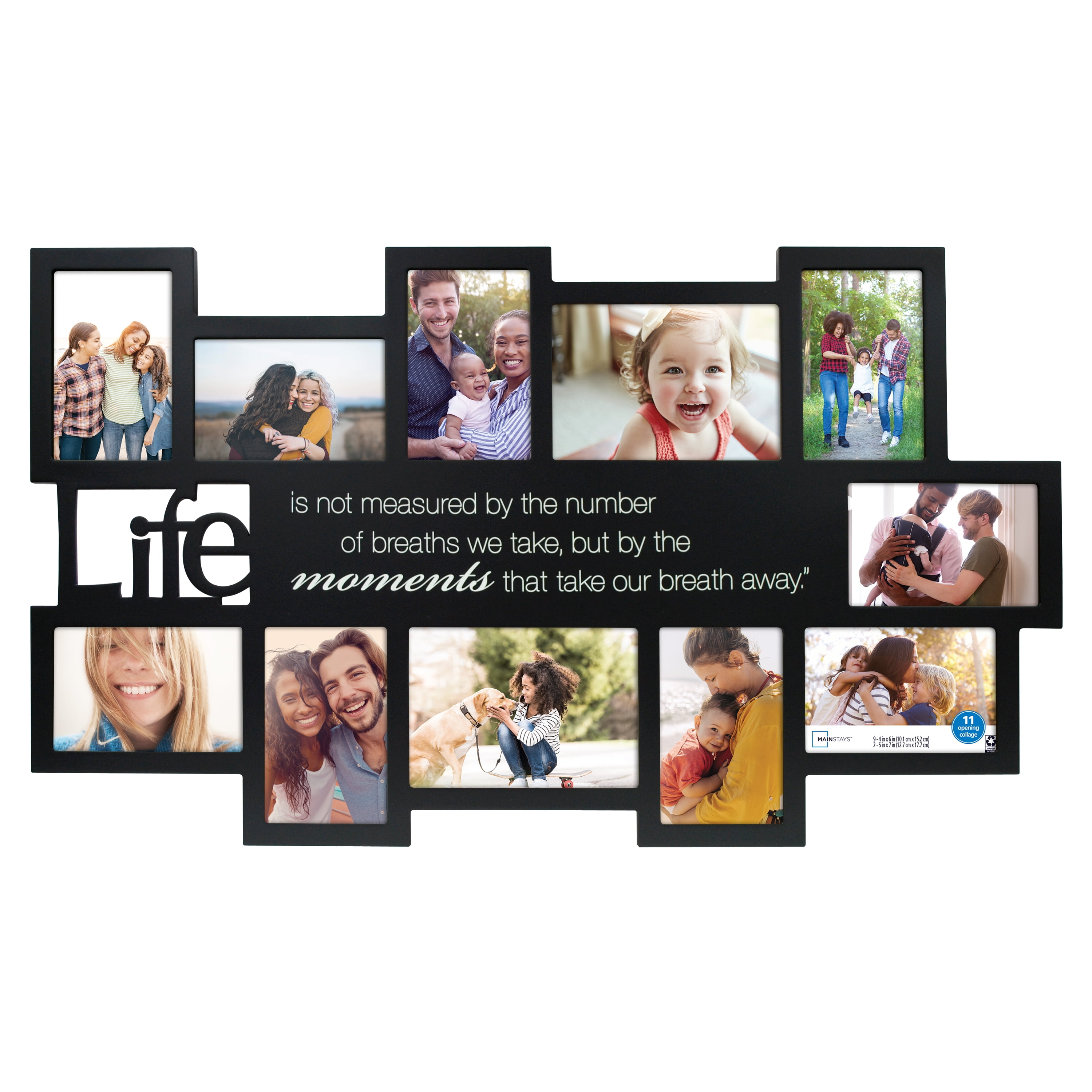 Mainstays 11-Opening Black Collage Wall Frame with Expression - Walmart.com