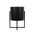 Mainstays 11 Inch Black Round Metal Planter With Stand 11 Length X 11
