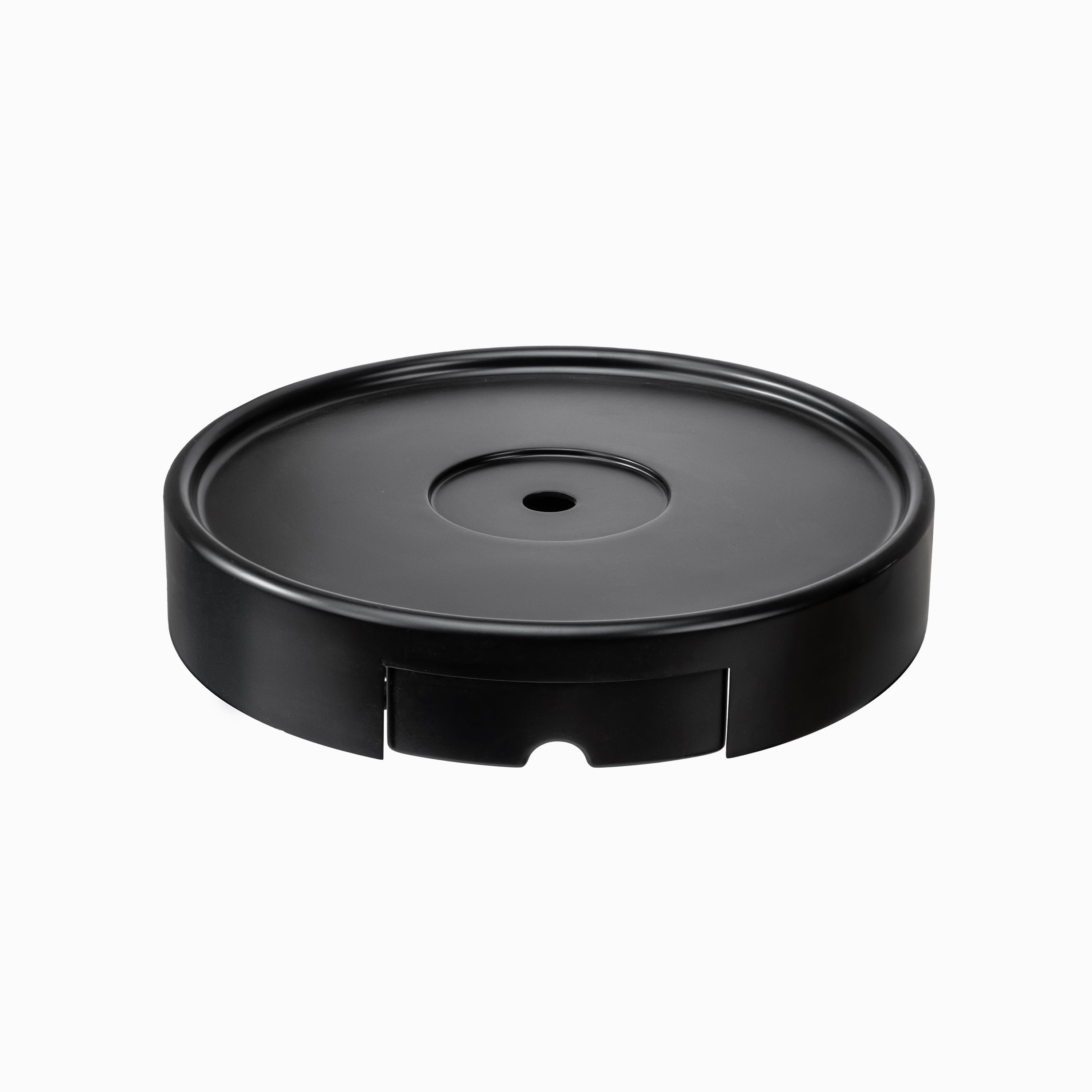 Mainstays 11 inch Round Resin Black Plant Caddy with 4 Wheels - Walmart.com