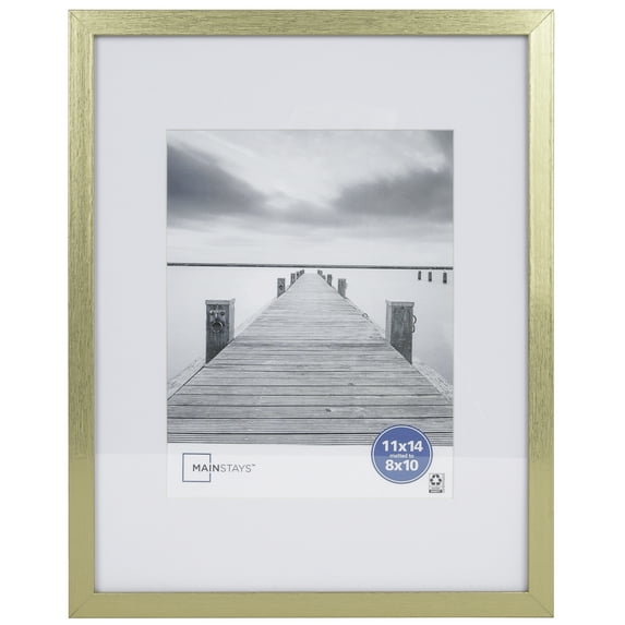Open Box Mainstays 11x14 Linear Gold Gallery Picture Frame - Walmart.com