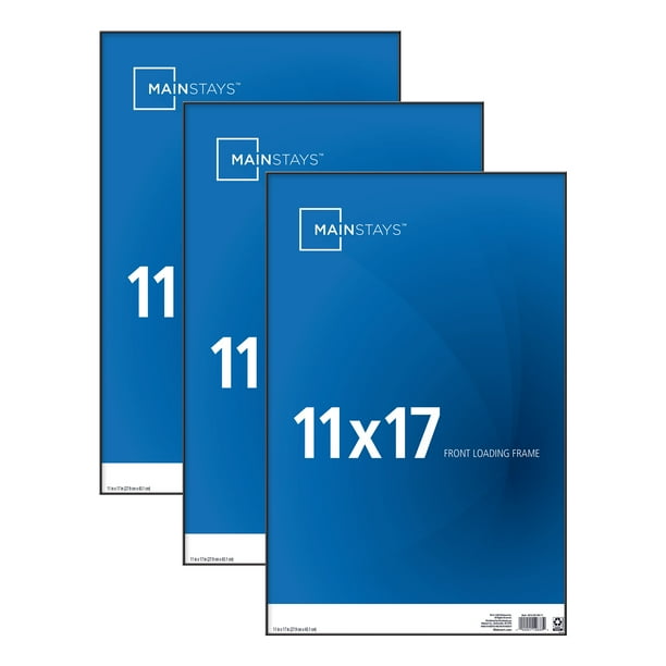 Mainstays 11x17 Front Loading Picture Frame, Set of 3 - Walmart ...