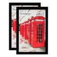 Mainstays 11x17 Rounded Black Poster Picture Frames Set of 2 Plastic ...