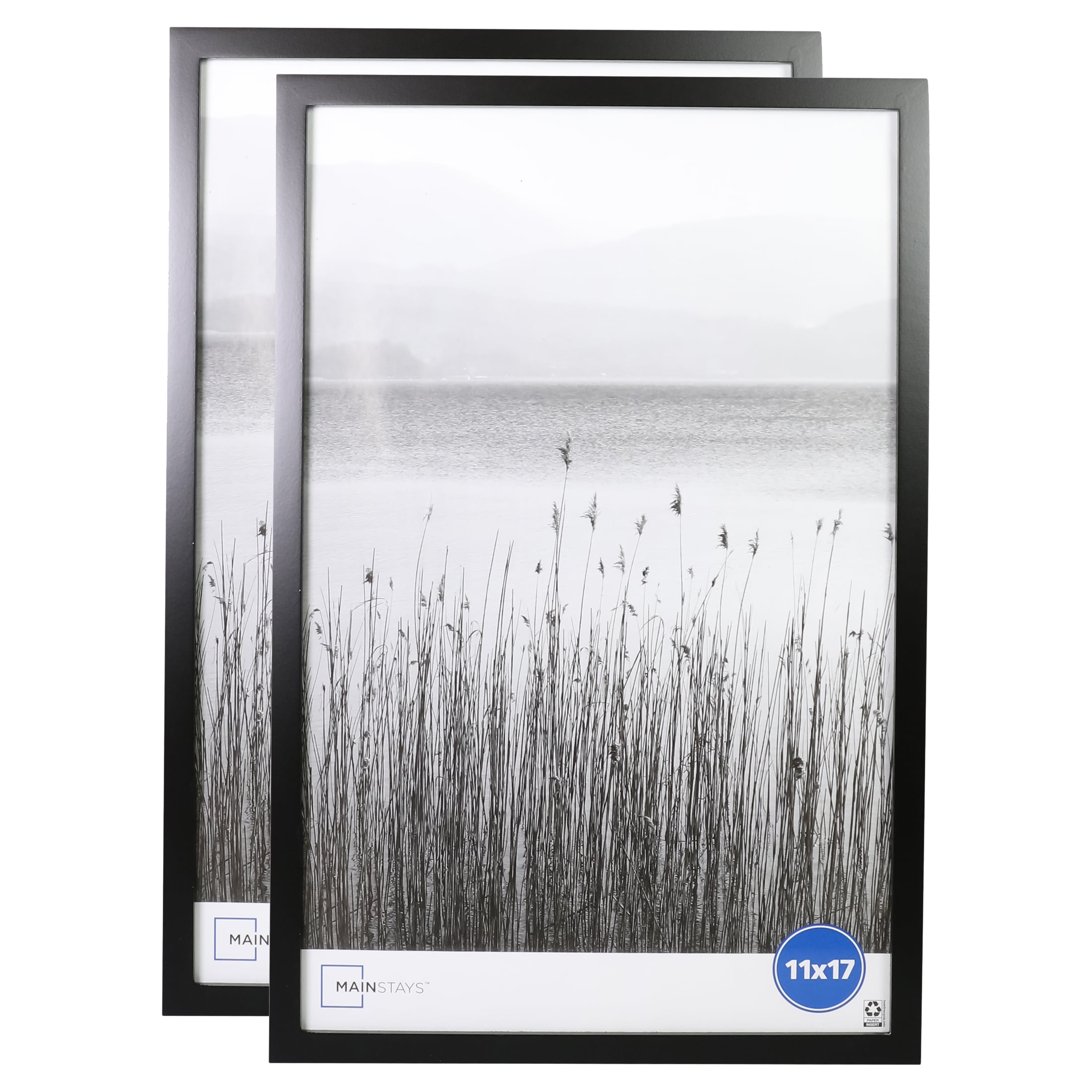 Mainstays 11x17 inch Black 0.5" Gallery Wall Picture Frame - 2 PC Set ...