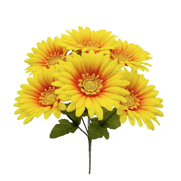 Mainstays 12.25in Indoor Artificial Floral Pick, Yellow Color Berbera ...