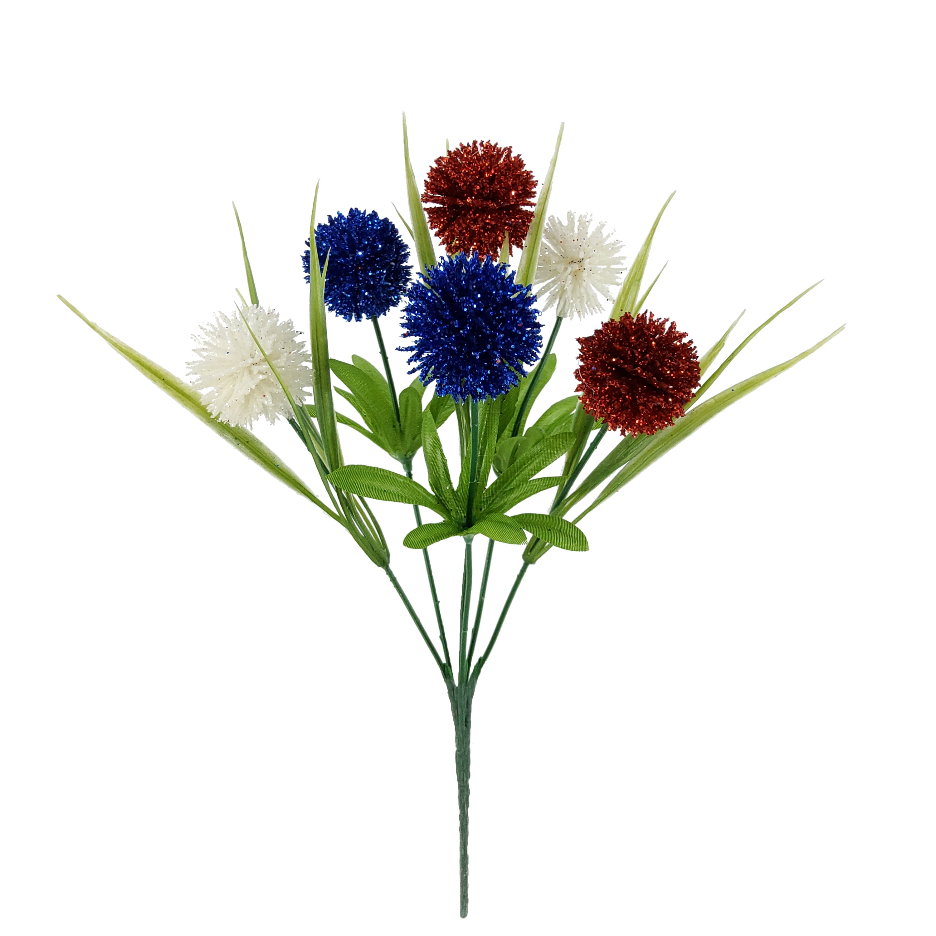 Mainstays 12.5 inches Indoor Artificial Pom Pom Pick, Red, Blue and ...