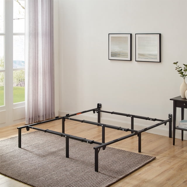 Mainstays 12" Black Adjustable Twin-King Metal Bed Frame - Walmart ...