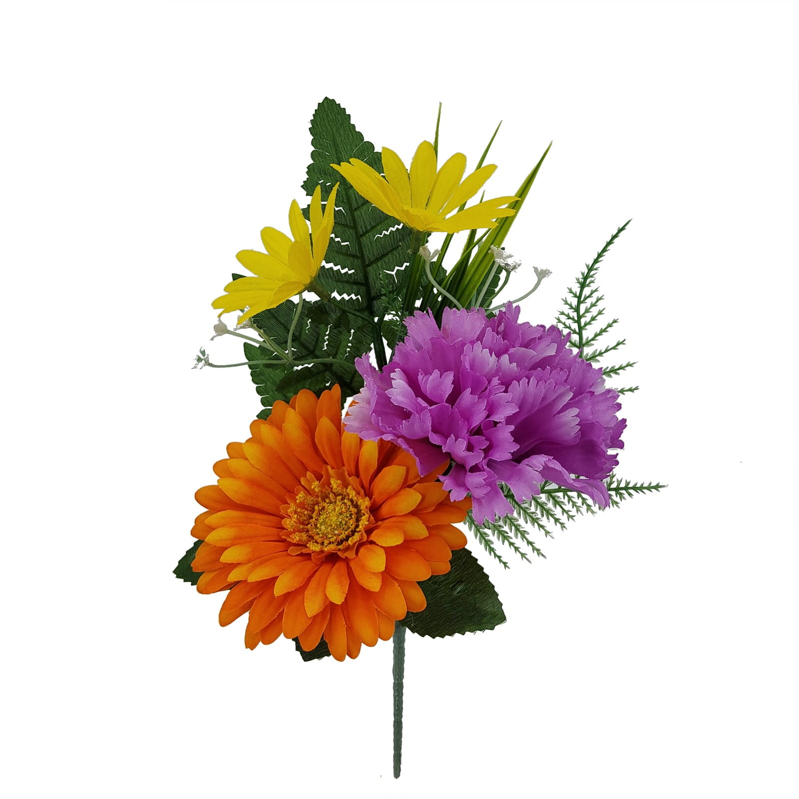 Mainstays 12" Artificial Flowers, Gerbera Daisy Pick, Orange and Purple ...