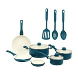 Free Shipping! Mainstays 12 Piece Ceramic Nonstick Aluminum Cookware ...