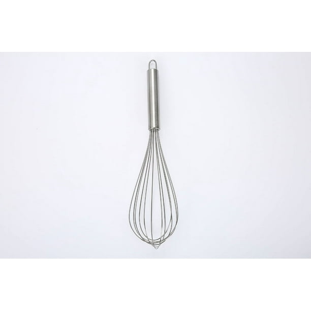 Mainstays 12-inch Stainless Steel Whisk with Loop for Hanging, Silver ...