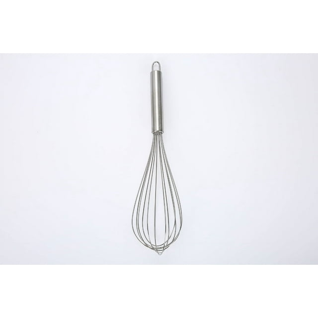 Mainstays 12-inch Stainless Steel Whisk with Loop for Hanging, Silver ...