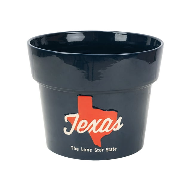 Mainstays 12 inch Texas State Blue Ceramic Planter - Walmart.com