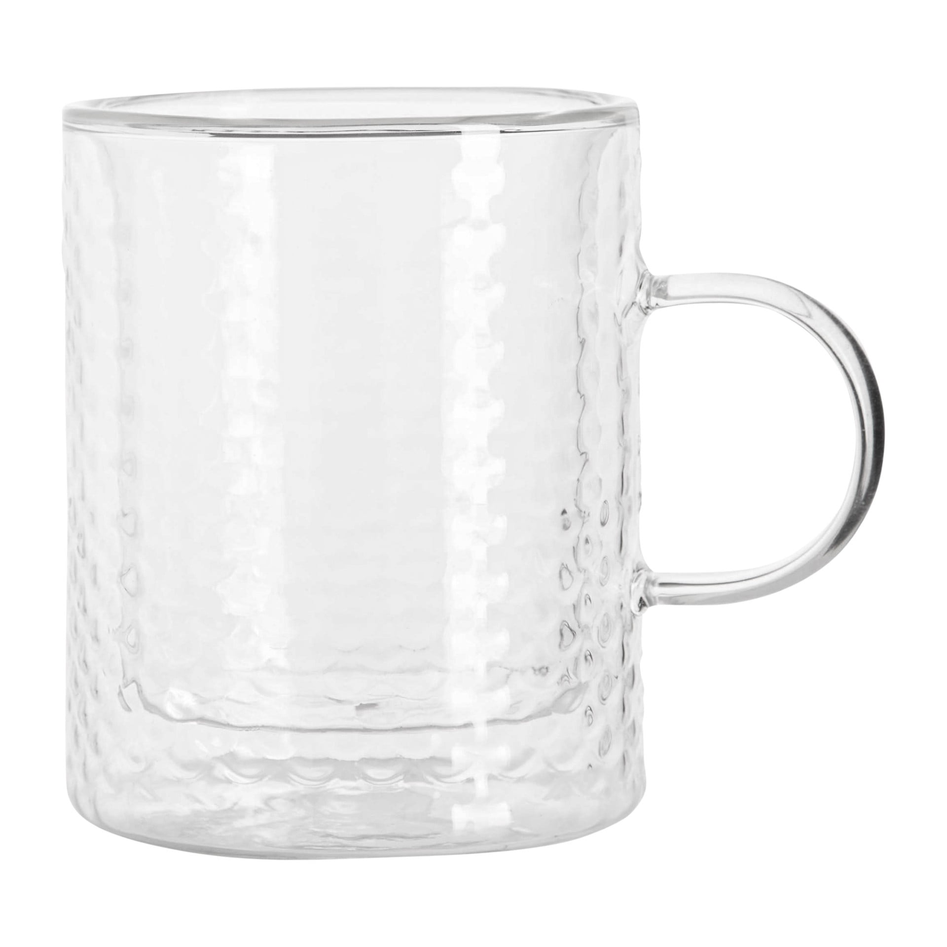 Mainstays 12 oz Double Wall Glass Mug for Hot and Cold Beverages ...