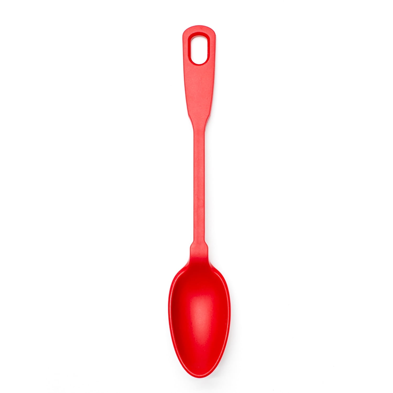 Mainstays 12in Silicone Solid Cooking Spoon, Red - Walmart.com
