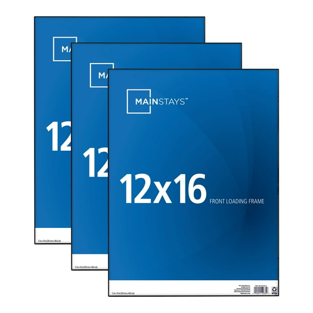 Mainstays 12x16 Front Loading Frames, Black, Set of 3 - Walmart.com