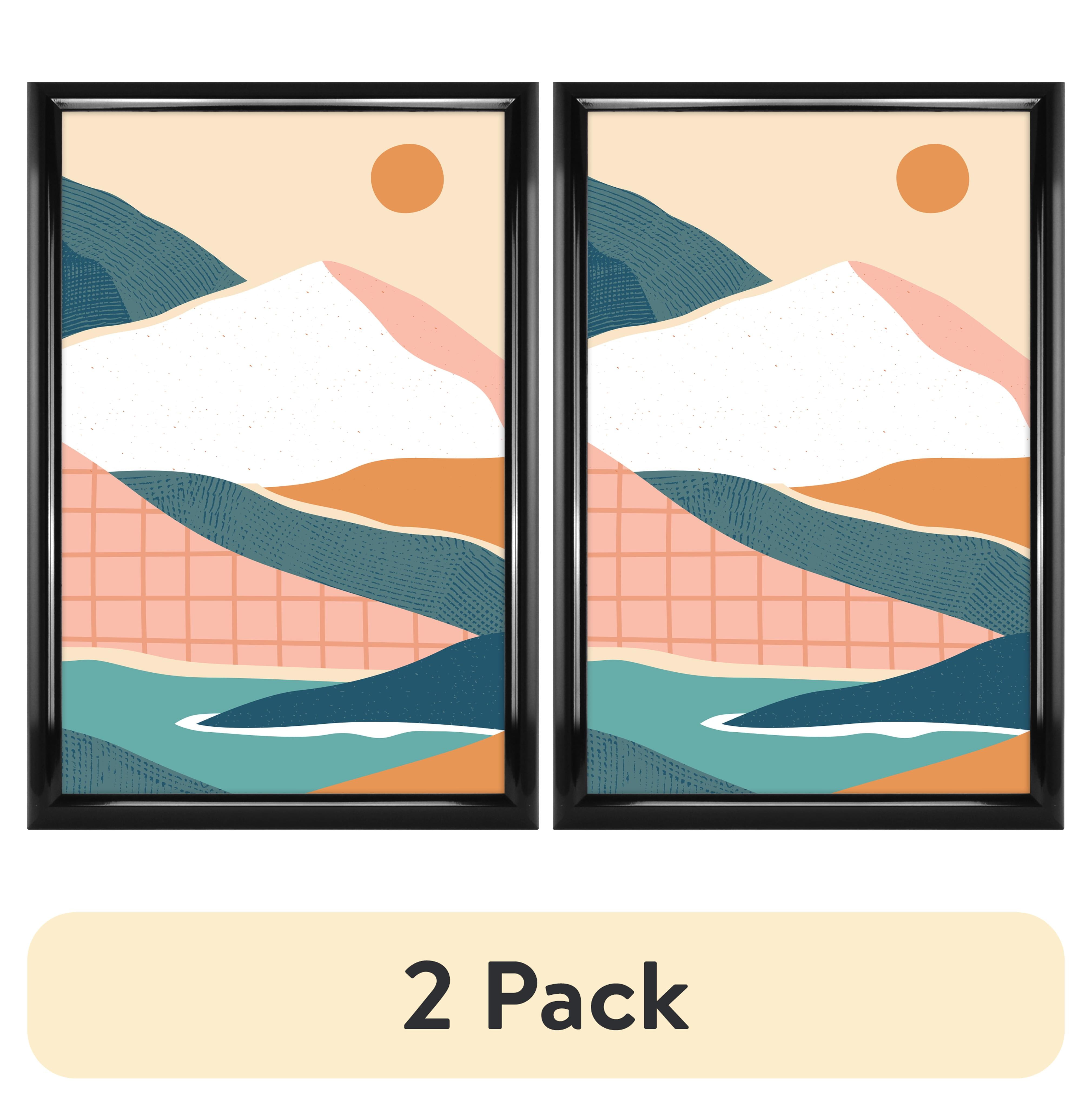 (2 pack) Mainstays 12x18 Rounded Black Poster Frame - Walmart.com