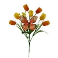 Mainstays 13.5in Indoor Artificial Floral Pick, Tulip Flower, Yellow ...