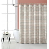 Mainstays 13-Piece Printed Fabric Shower Curtain Set, Multicolor Brown ...