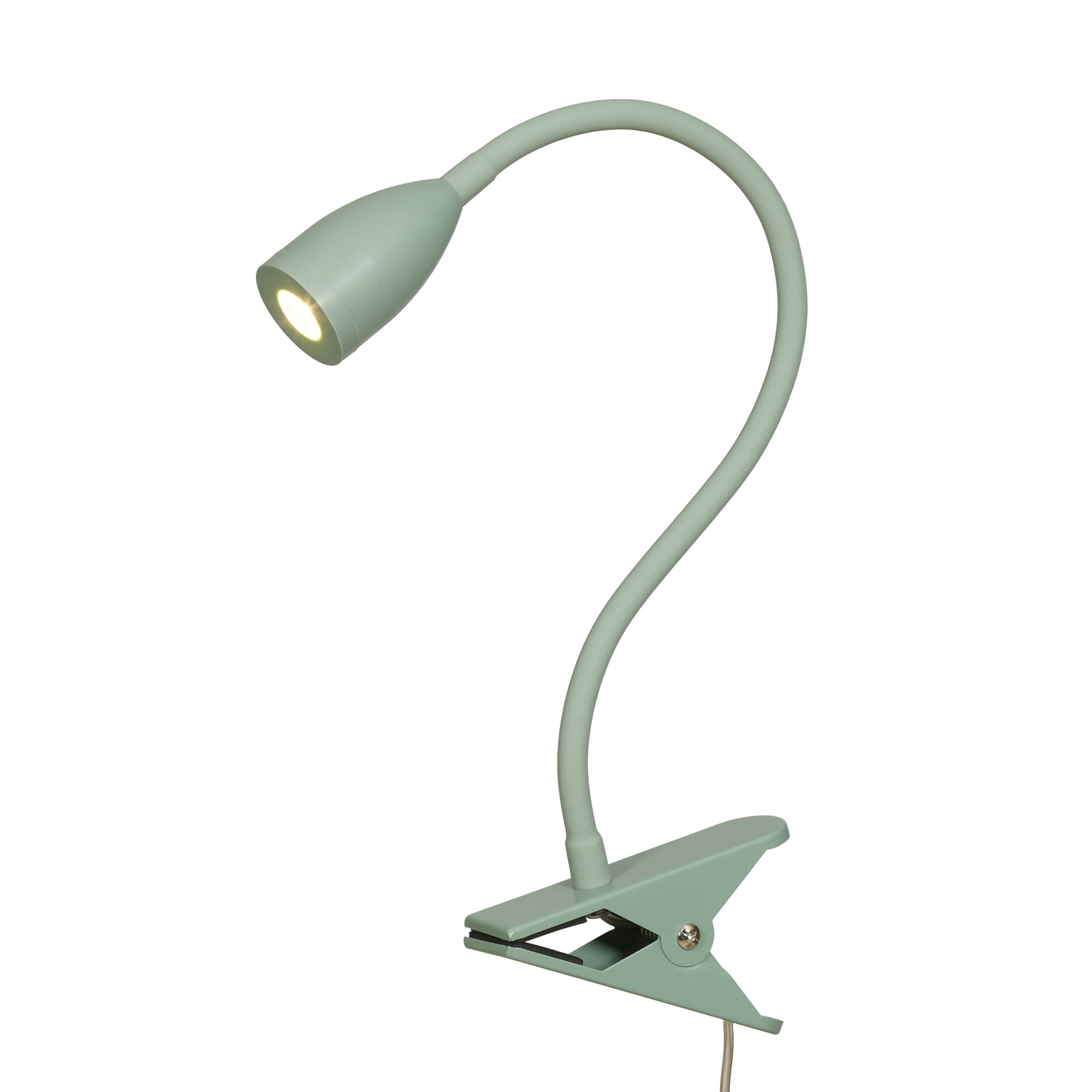 Mainstays 13" USB-Powered LED Clip Lamp, Sage Green - Walmart.com