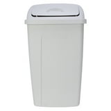 Mainstays 13 gal Plastic Swing Top Lid Kitchen Trash Garbage Can, Gray ...