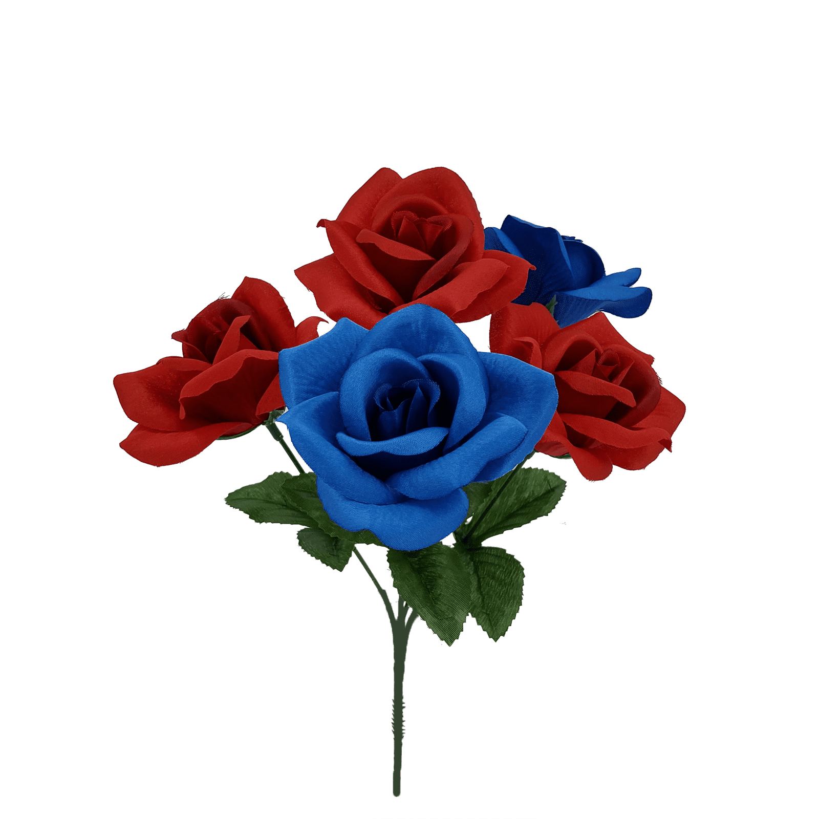 Mainstays 13in Indoor Artificial Flower Red Blue Rose Pick - Walmart.com