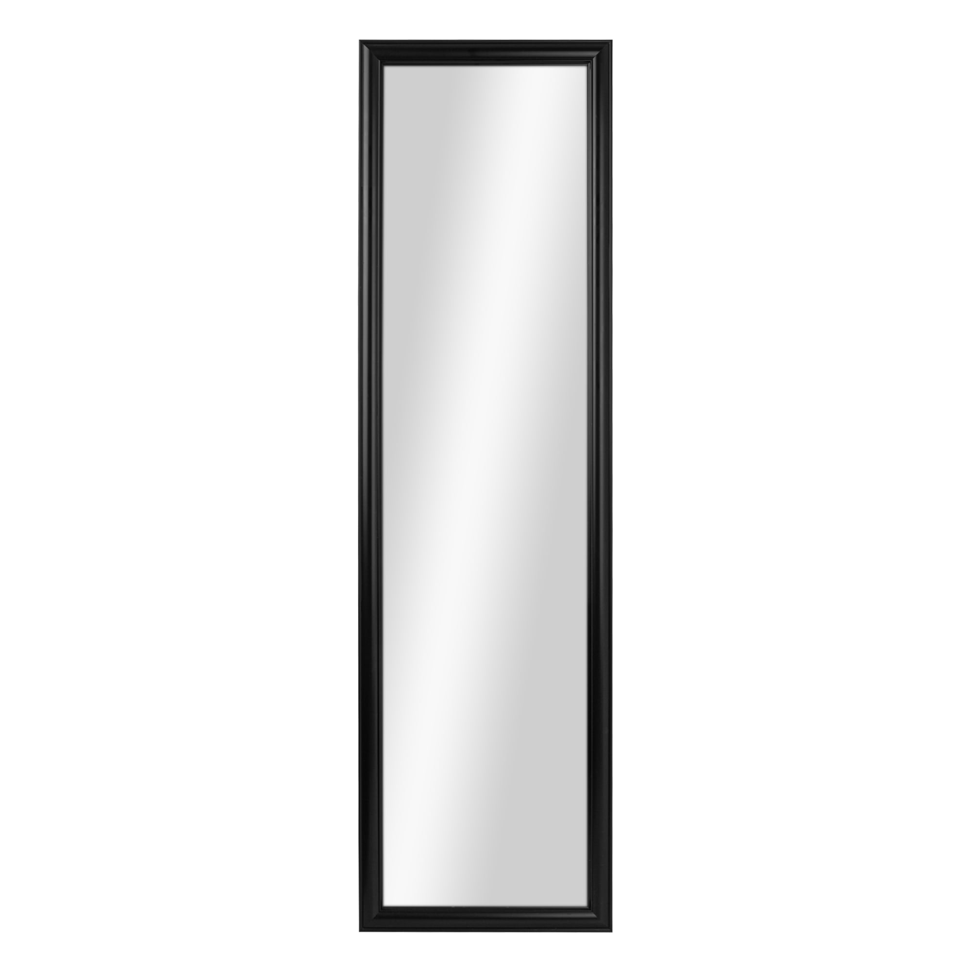 Mainstays 14.25" x 50.25" Black Modern Over the Door Mirror - Walmart.com