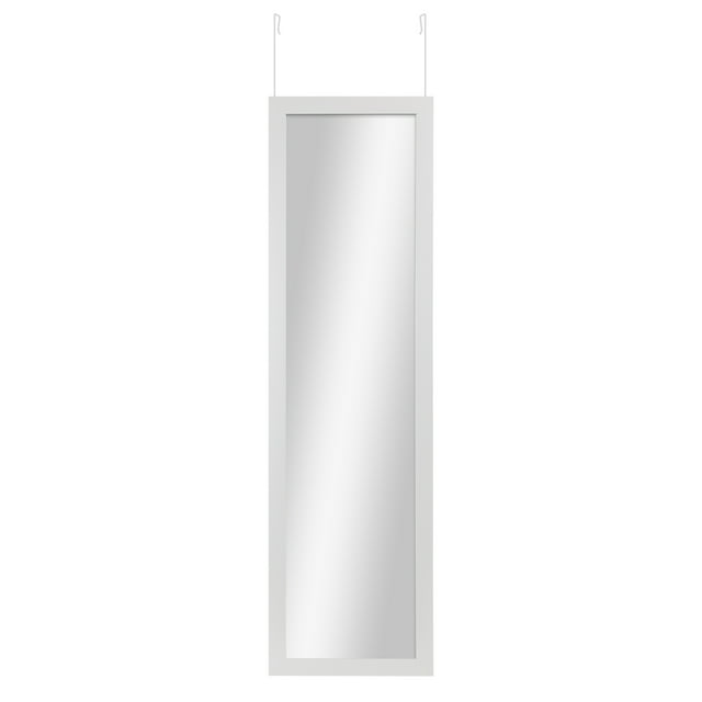 Mainstays 14.25" x 50.25" White Over the Door Mirror - Walmart.com