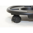 Mainstays 14.5 inch Round Plastic Black Plant Caddy with Locking Wheels ...