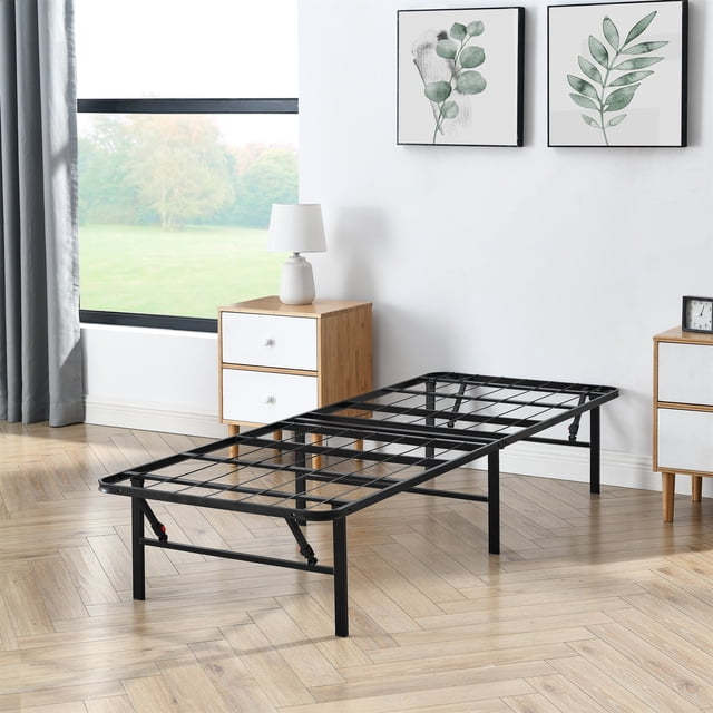 Mainstays 14" High Profile Foldable Steel Twin XL Platform Bed Frame ...