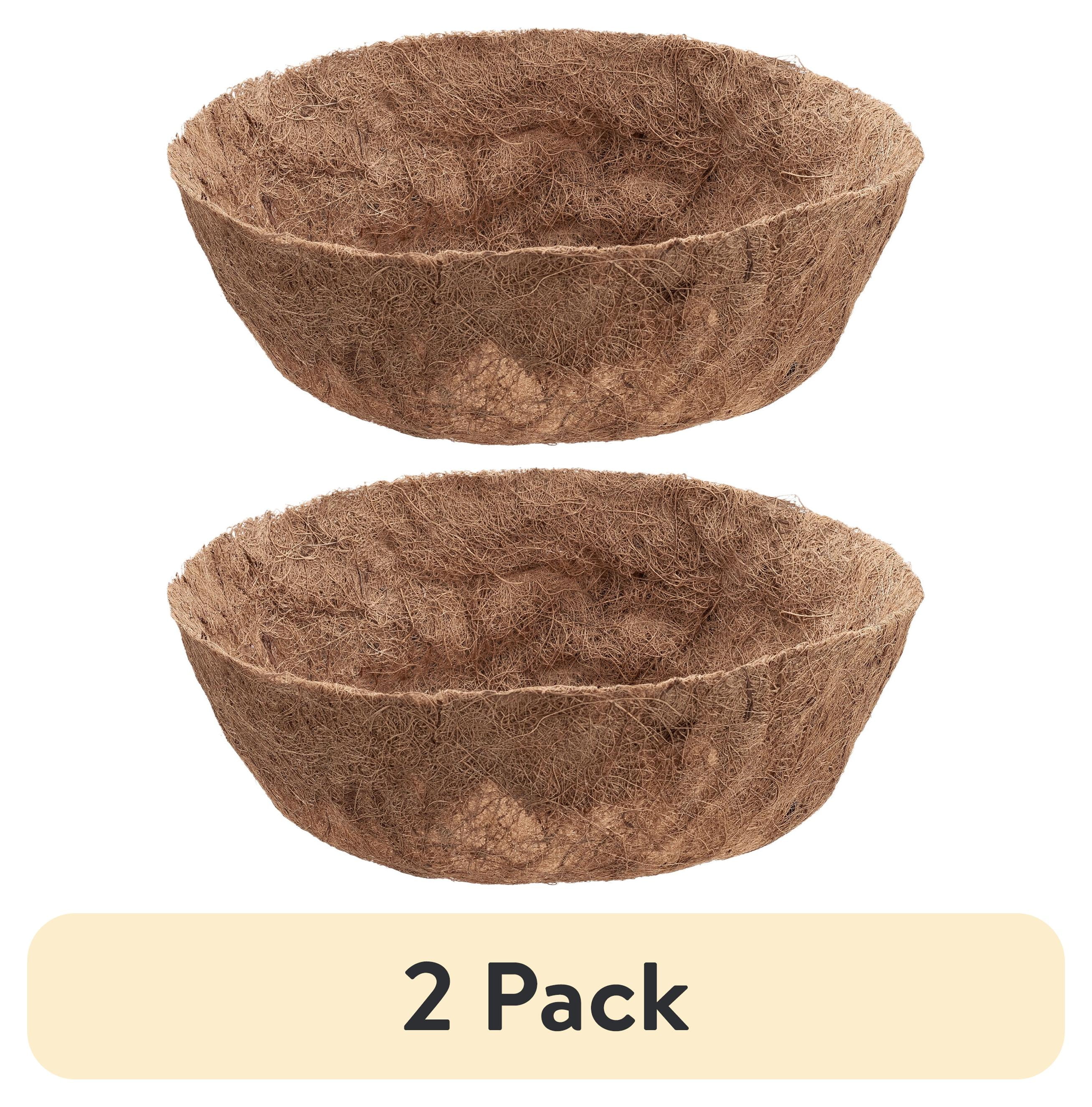 (2 pack) Mainstays 14-inch Round Coco-Fiber Liner, Brown - Walmart.com