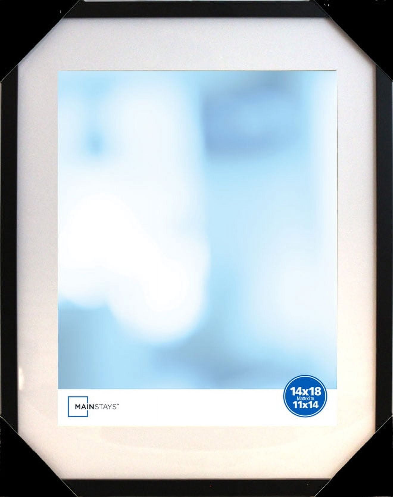 Mainstays 14x18 Black Picture Frame with Removable Mat for 11x14 Photo ...